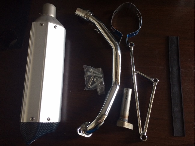 Scooter Performance Exhaust - Universal Silver - Jonway Scooter Parts ...